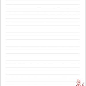 JW Letter Writing Templates With a Red Roses Design Lined Unlined With ...
