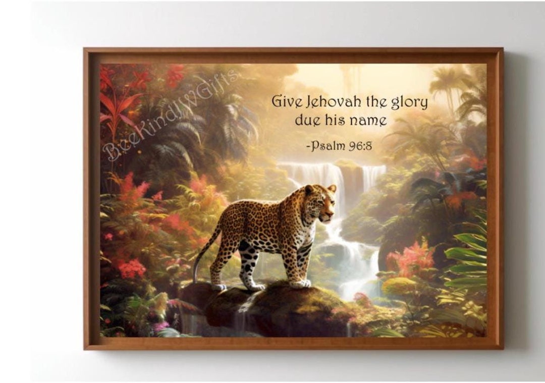JW 2025 Year Text Digital Print Encouraging Wall Art - Give Jehovah the ...