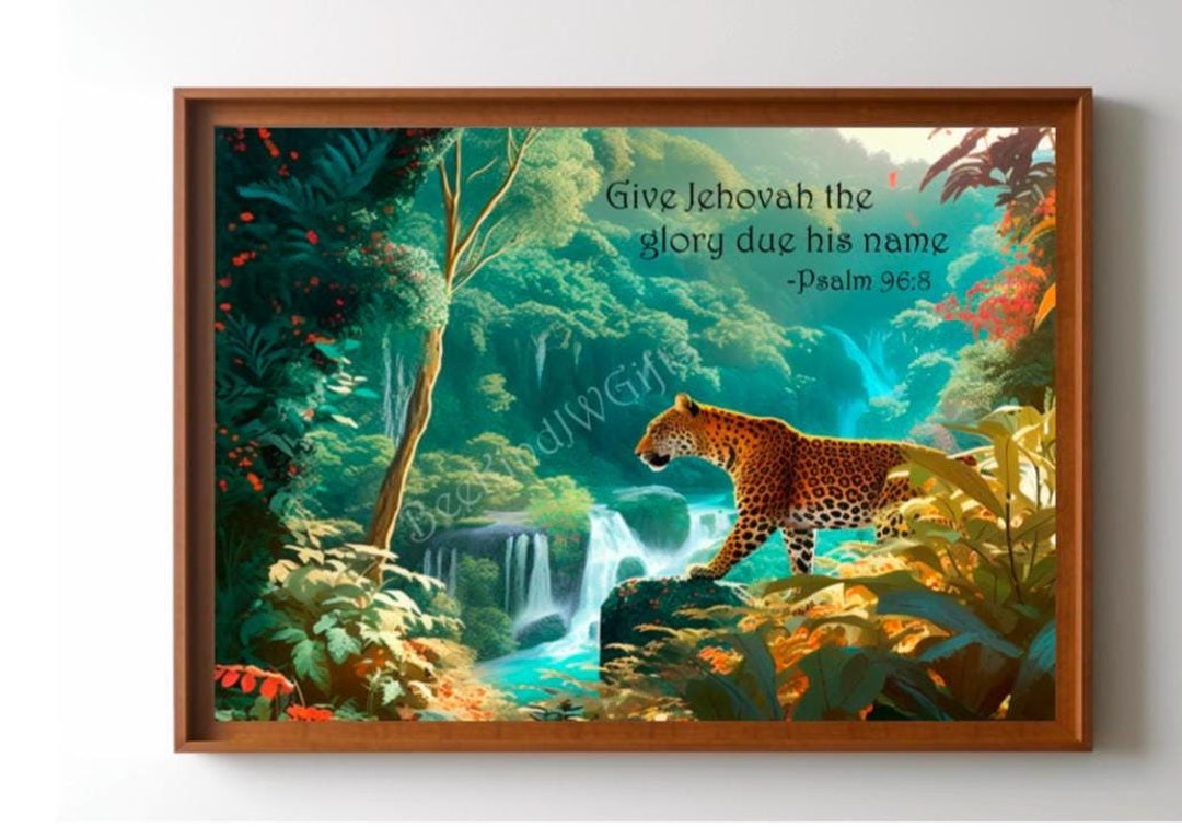 JW 2025 Year Text Digital Print Encouraging Wall Art - Give Jehovah the ...