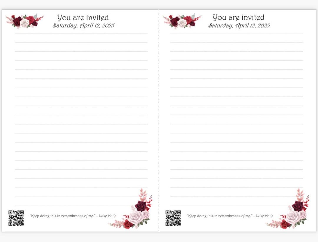 A5 Memorial 2025 JW Letter Writing Templates for Jehovah's Witnesses ...
