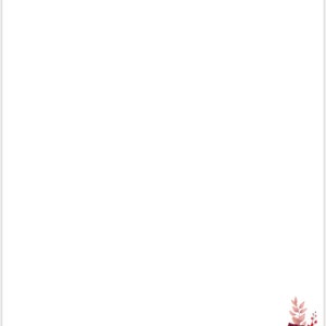 JW Letter Writing Templates With a Red Roses Design Lined Unlined With ...