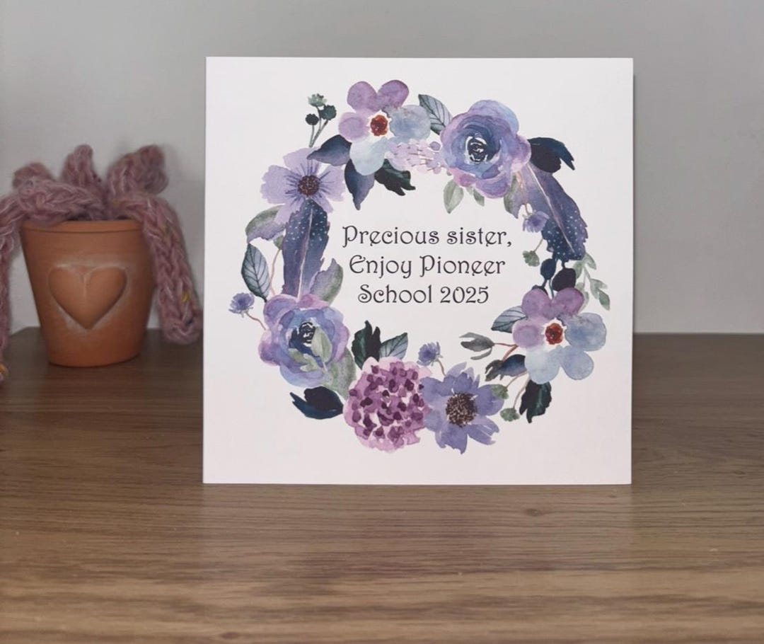 JW Pioneer School Card for Sisters 2025 - Jehovah's Witnesses Greetings ...