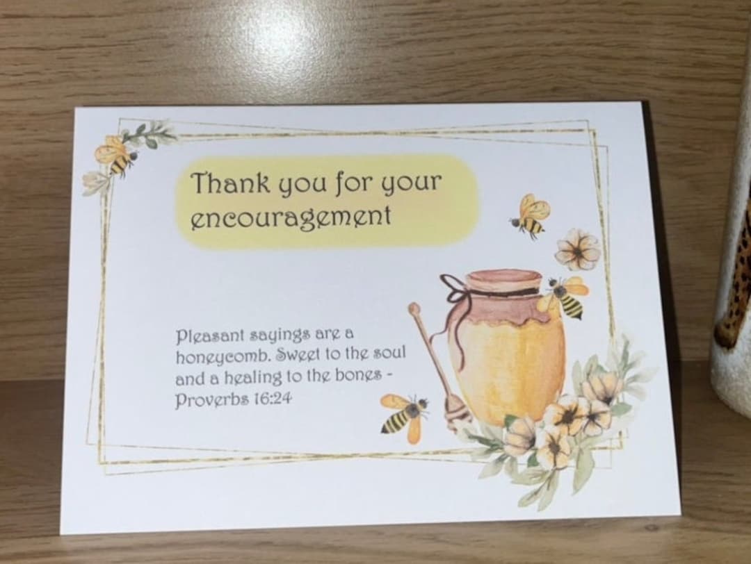 JW Card - Thank You for Your Encouragement - Pleasant Sayings Are a ...