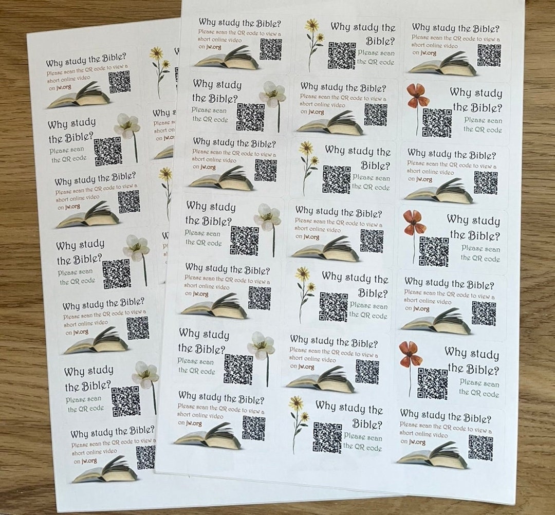 JW Stickers Why Study the Bible? Features the QR Code Which Takes the ...
