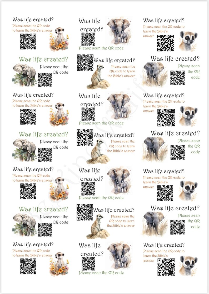 DIGITAL JW Stickers Features the QR Code for the Was Life Created ...