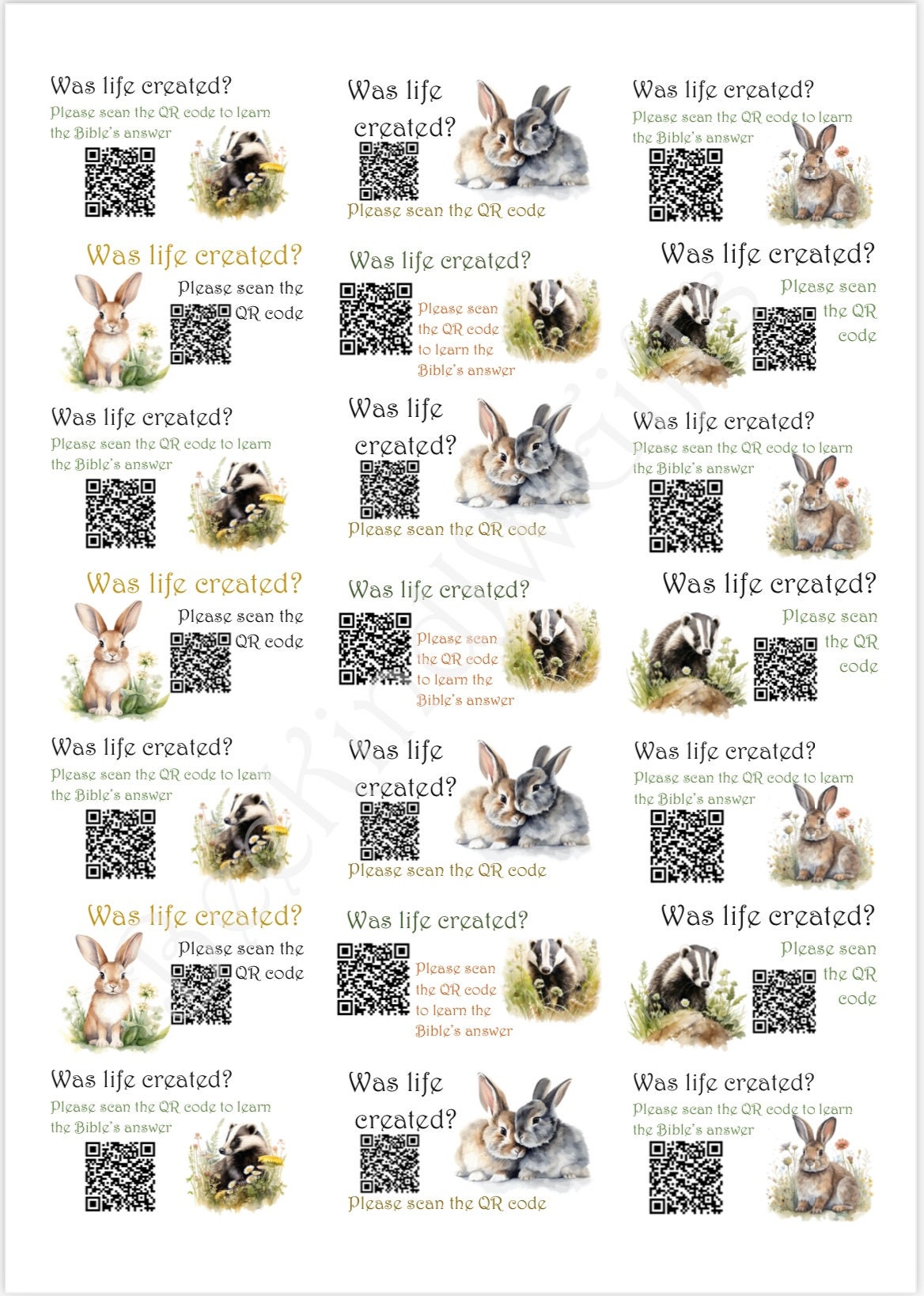 DIGITAL JW Stickers Features the QR Code for the Was Life Created ...