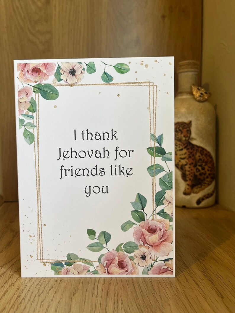 JW Friendship Card - I Thank Jehovah for Friends Like You - Jehovah's ...