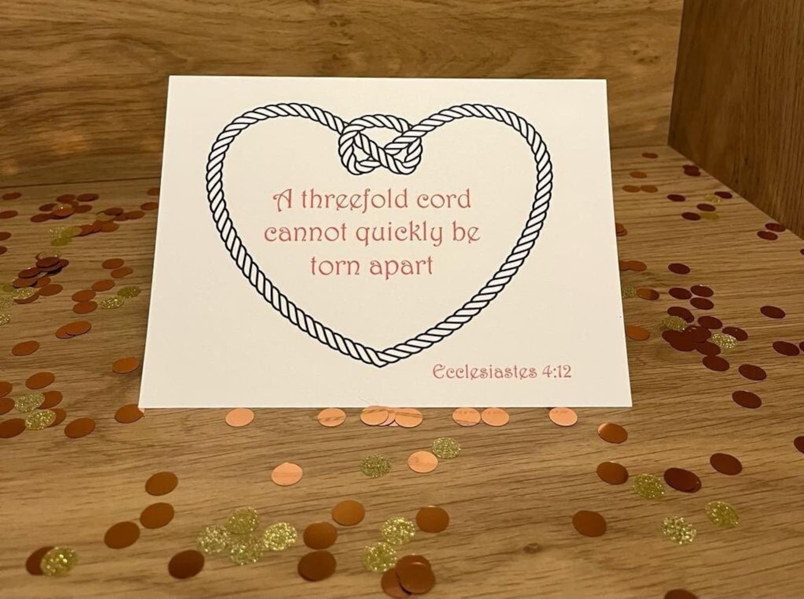 JW Wedding Congratulations Card Threefold Cord Husband Wife - Etsy UK