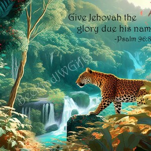 JW 2025 Year Text Digital Print Encouraging Wall Art - Give Jehovah the ...