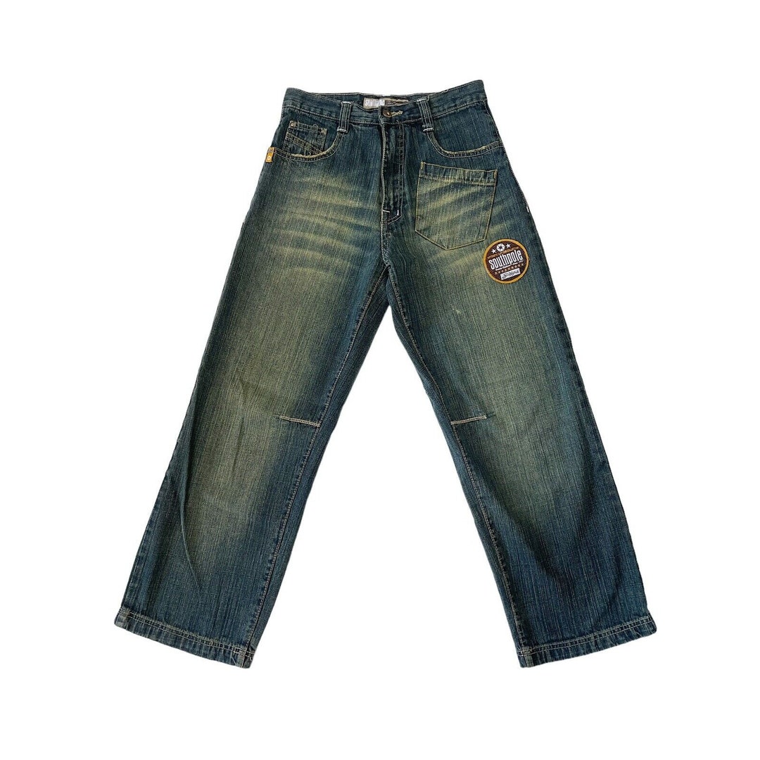 Vintage Southpole Y2K Wide Leg High Rise Front Pocket Patch - Etsy