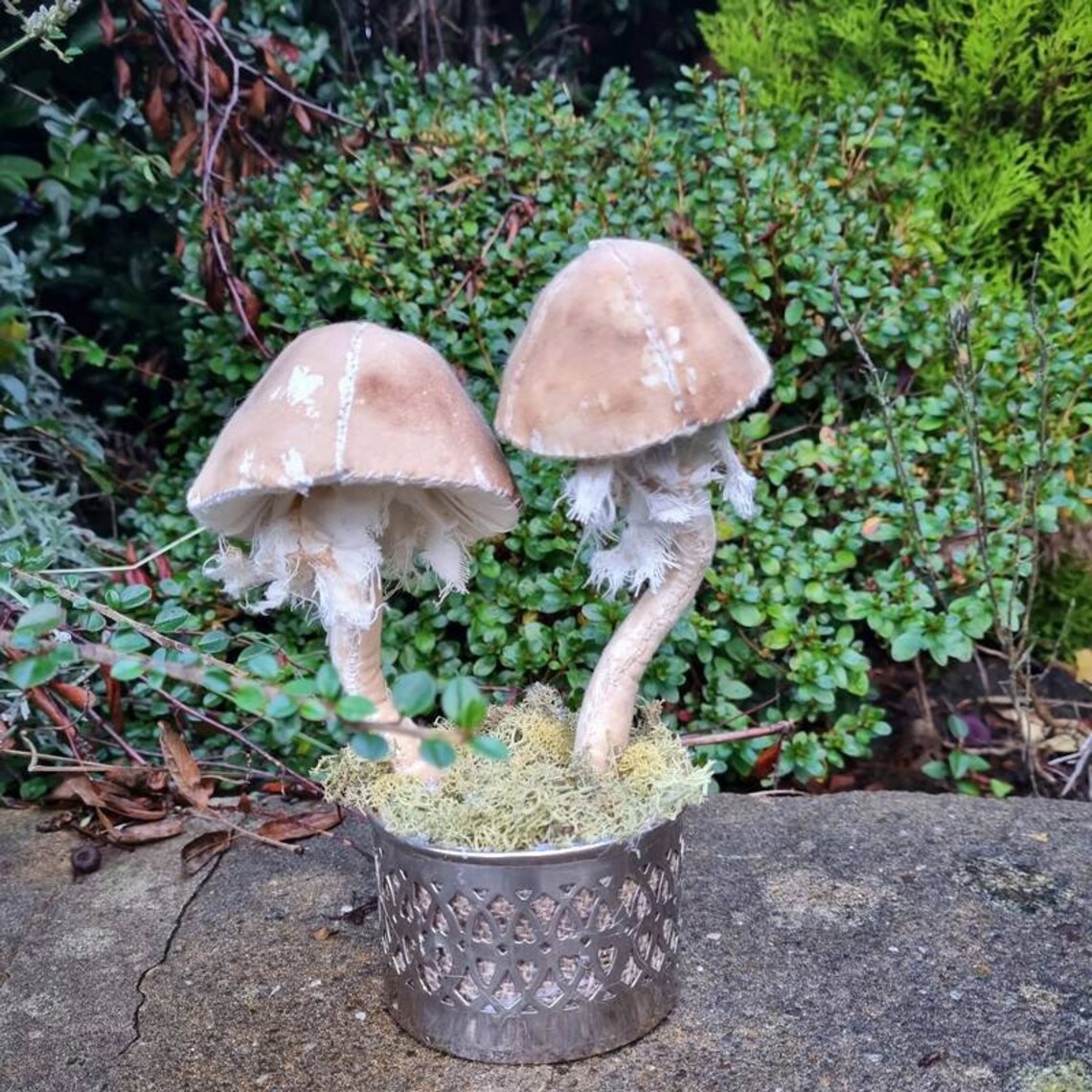 Hand Sewn Fabric Mushrooms, Fungi, Soft Sculpture, Textile Art, Craft ...