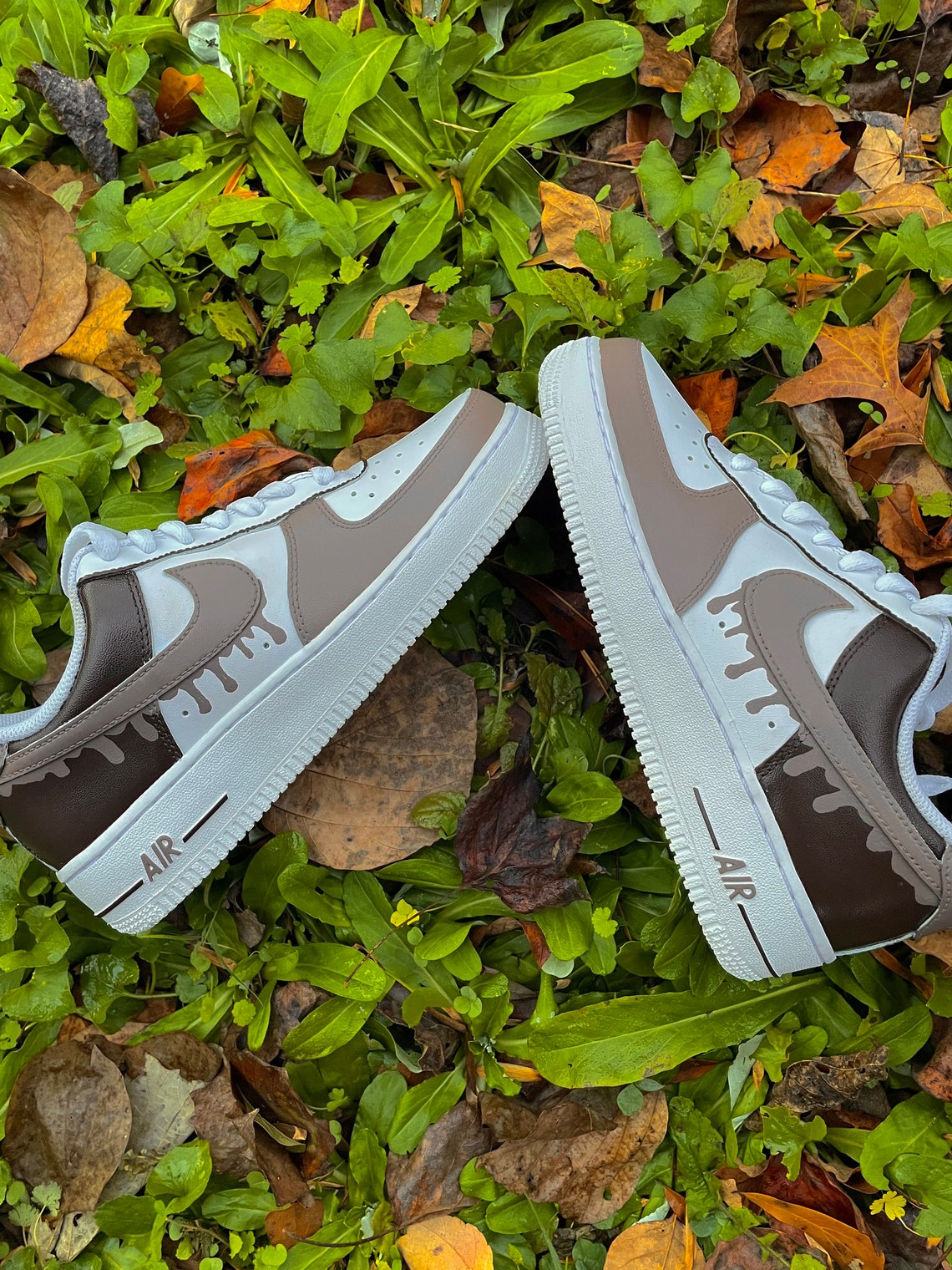 Custom Drip Air Force Ones Custom AF1 Custom Painted Brown | Etsy