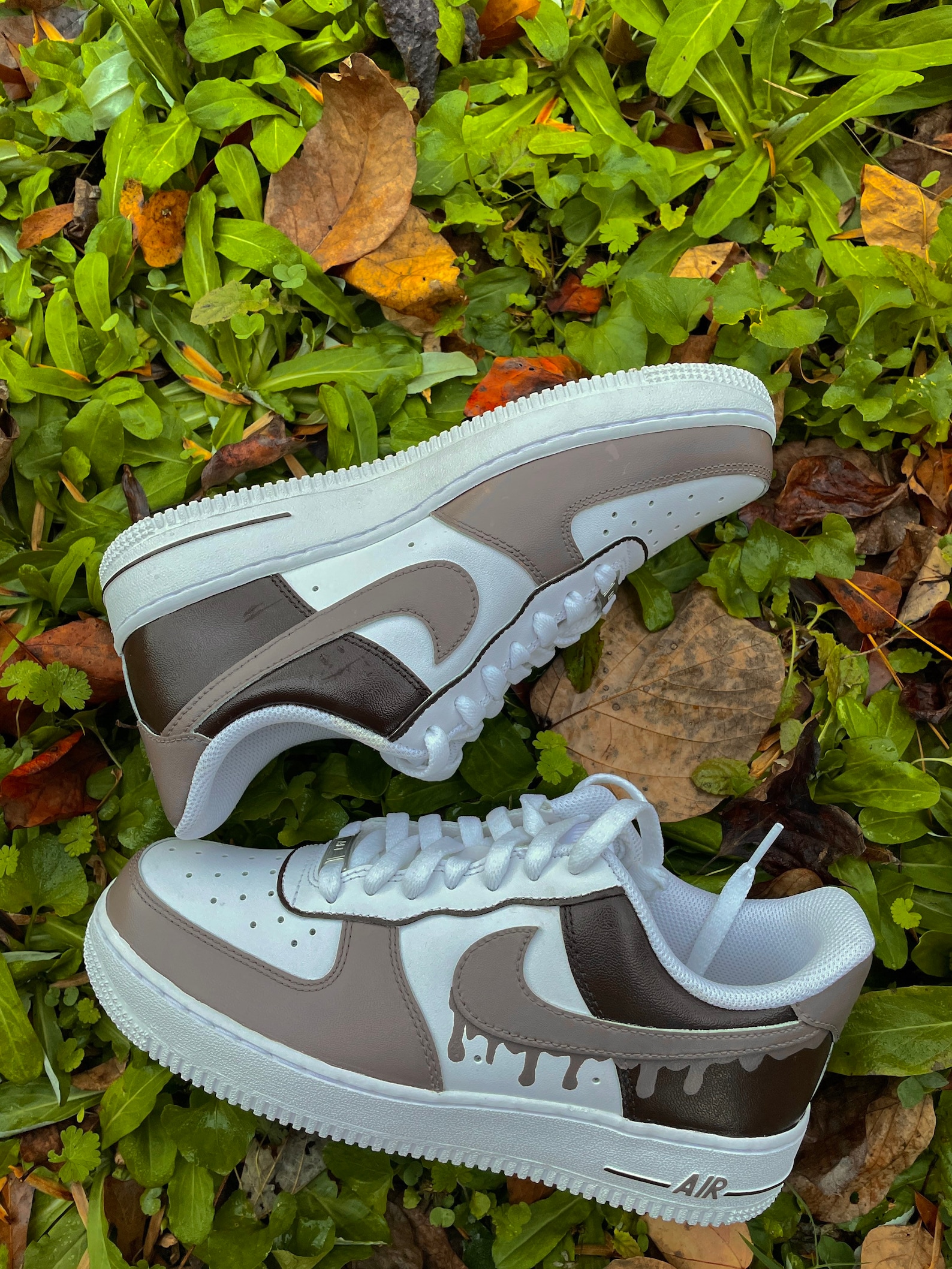 Custom Drip Air Force Ones Custom AF1 Custom Painted Brown | Etsy