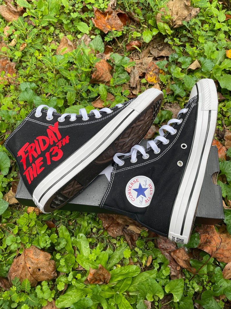 Horror Converse - Friday the 13th Inspired Customs - Friday the 13th ...