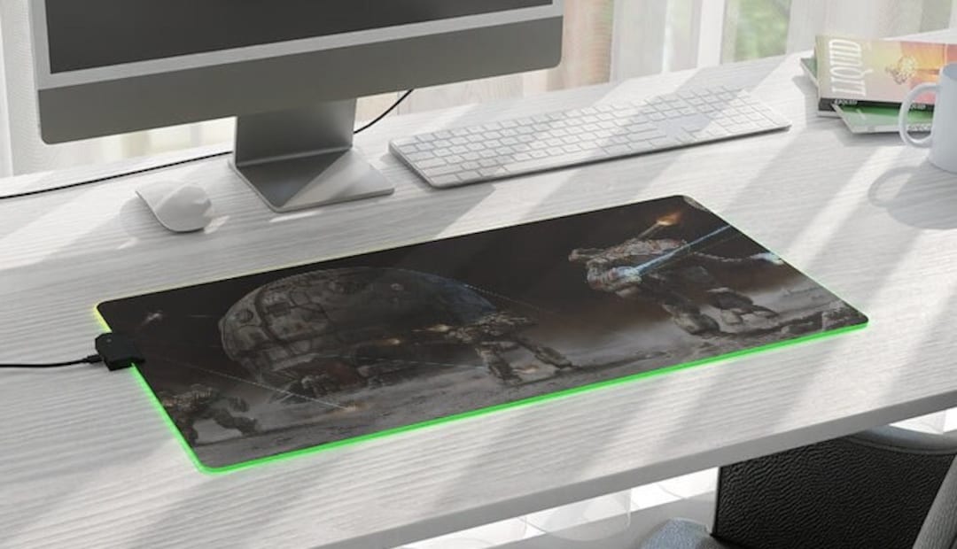 Mech Warrior Battle Tech LED Gaming Mouse Pad, Desk Mat, Great Gift F ...