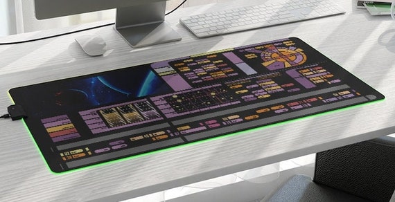Outer Space Sci Fi Console XL LED Gaming Mouse Pad Desk Mat - Etsy