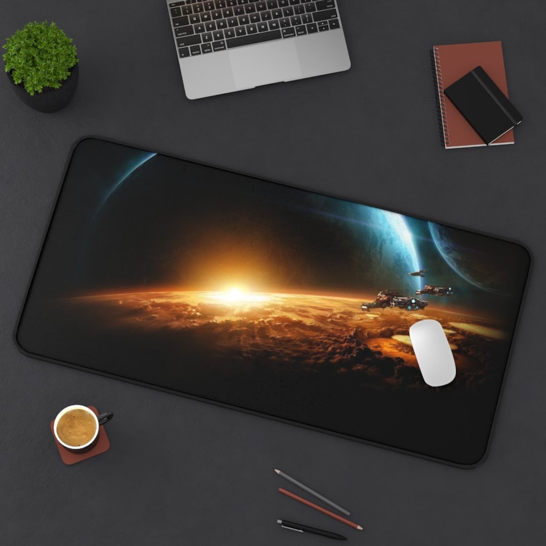 Sci Fi Outer Space Gamer Mouse / Desk Mat, Extra Large Mouse Pad ...