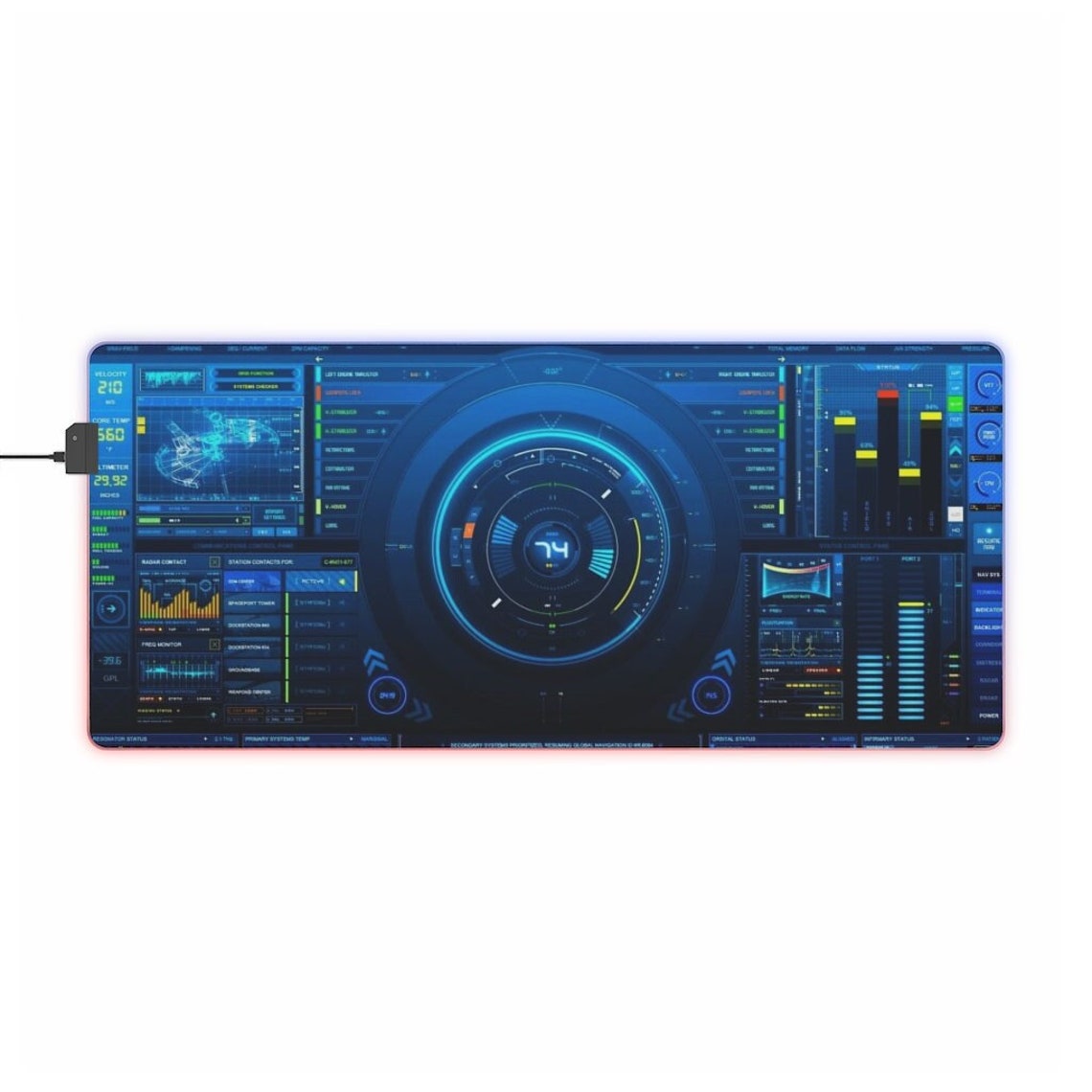 Control System Board LED Gaming Mouse Pad Desk Mat Great - Etsy