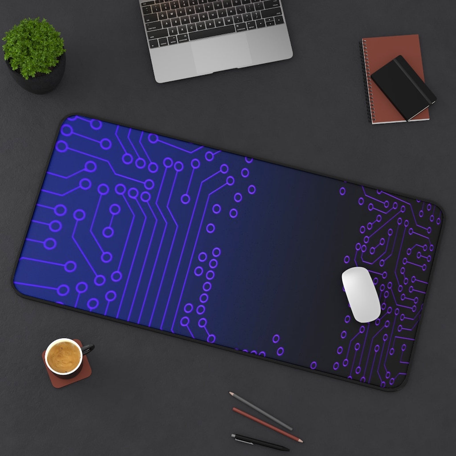 Beautiful Cyber Blue Motherboard Desk Mat. Great for Gaming, Office ...