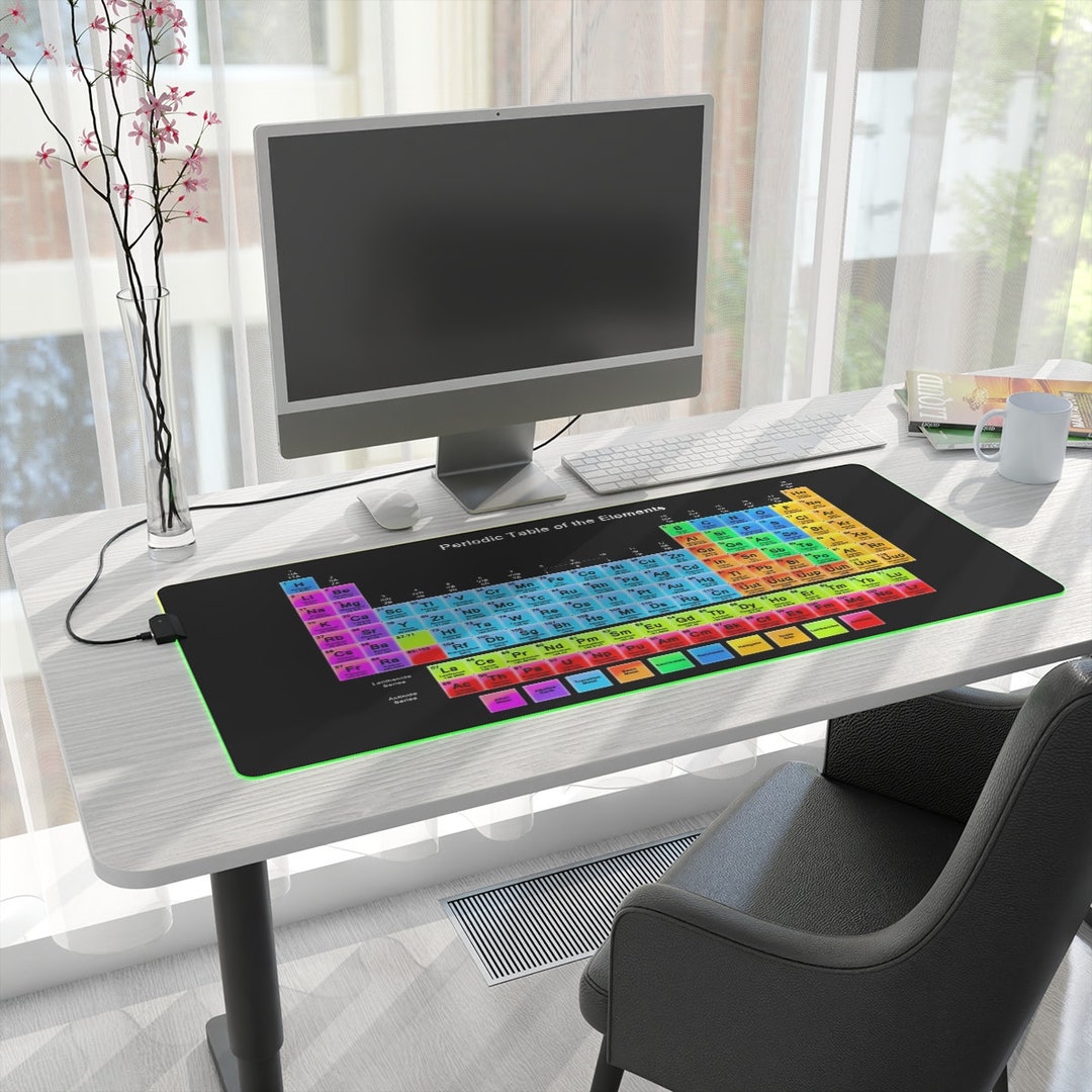 Periodic Table LED Gaming Mouse Pad, Chemistry, Game Mat, Extra Large ...