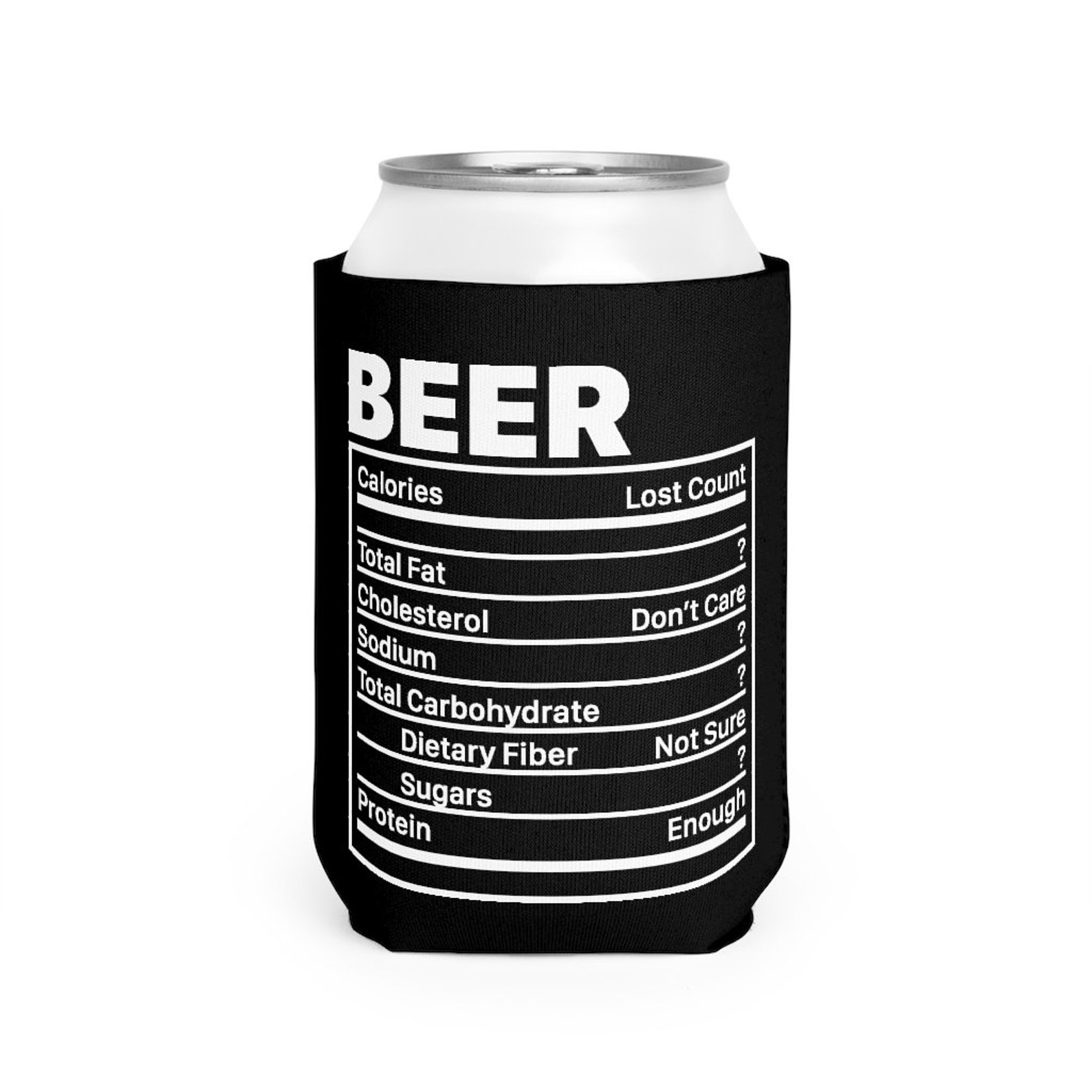 Beer Nutrition Facts Can Cooler Sleeve Keep Your Beer Cool or Soda - Etsy