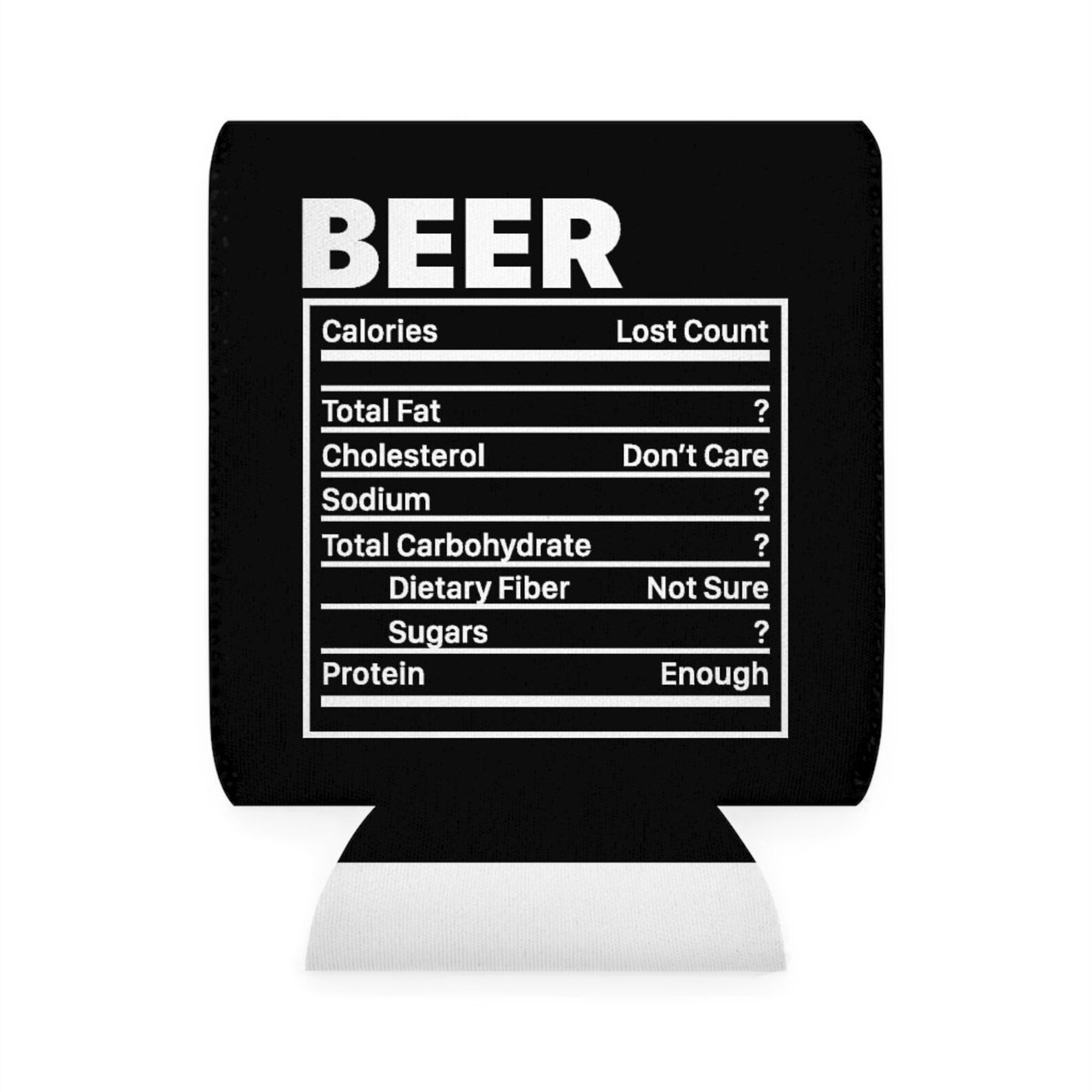 Beer Nutrition Facts Can Cooler Sleeve Keep Your Beer Cool or Soda - Etsy