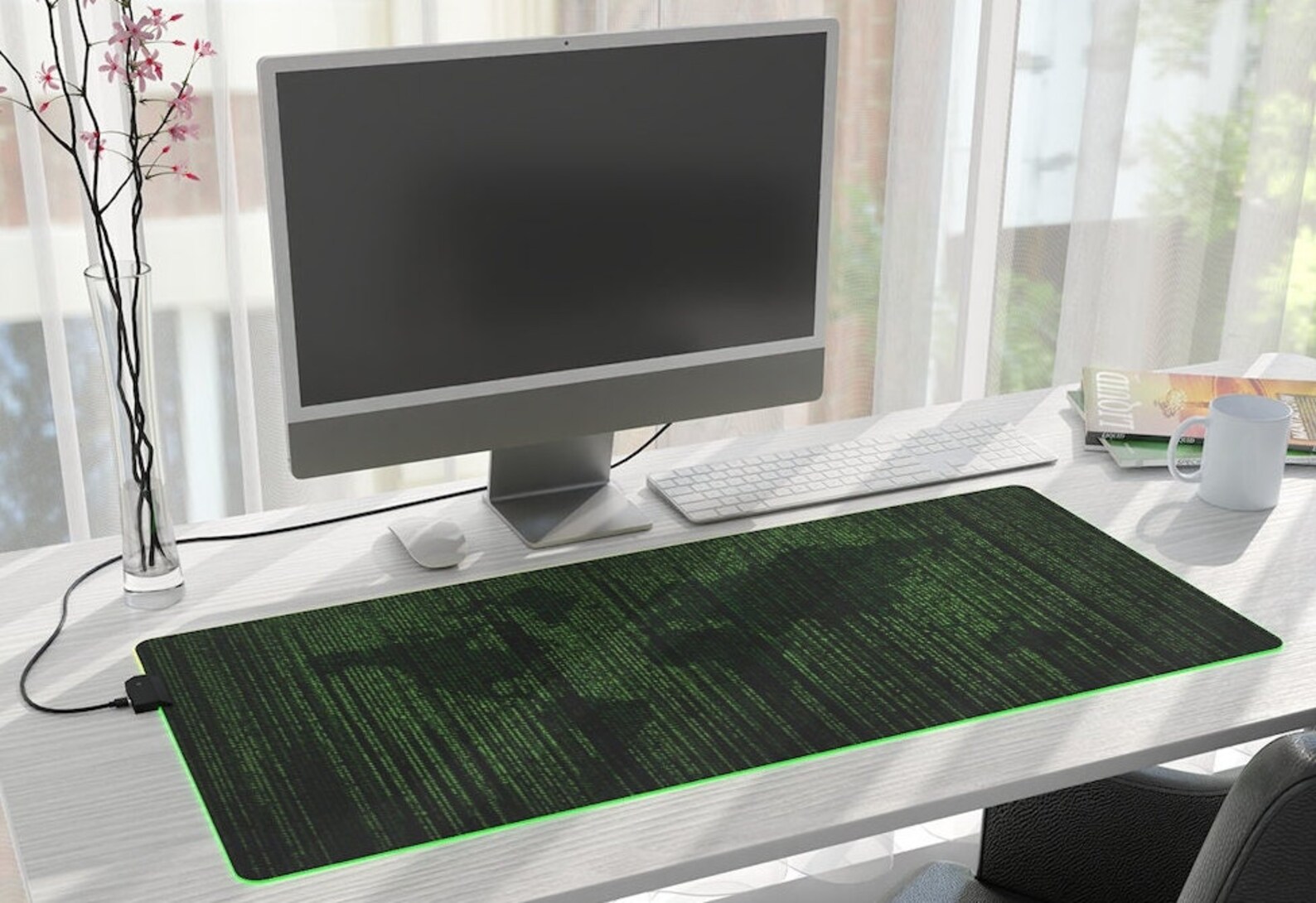 Matrix Code World Map LED Gaming Mouse Pad Desk Mat Great - Etsy