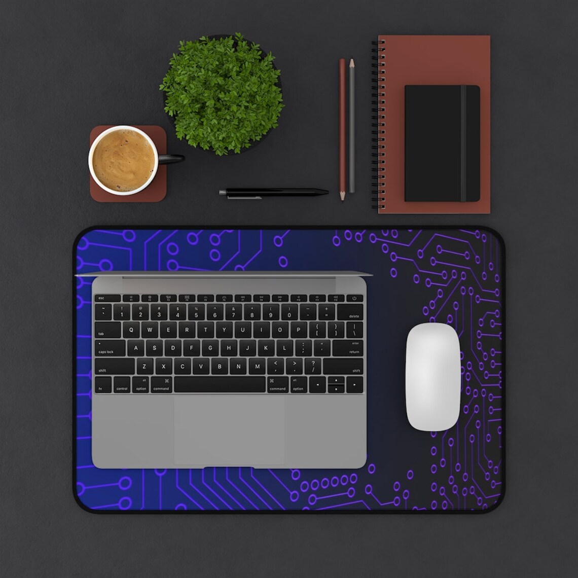 Beautiful Cyber Blue Motherboard Desk Mat. Great for Gaming, Office ...