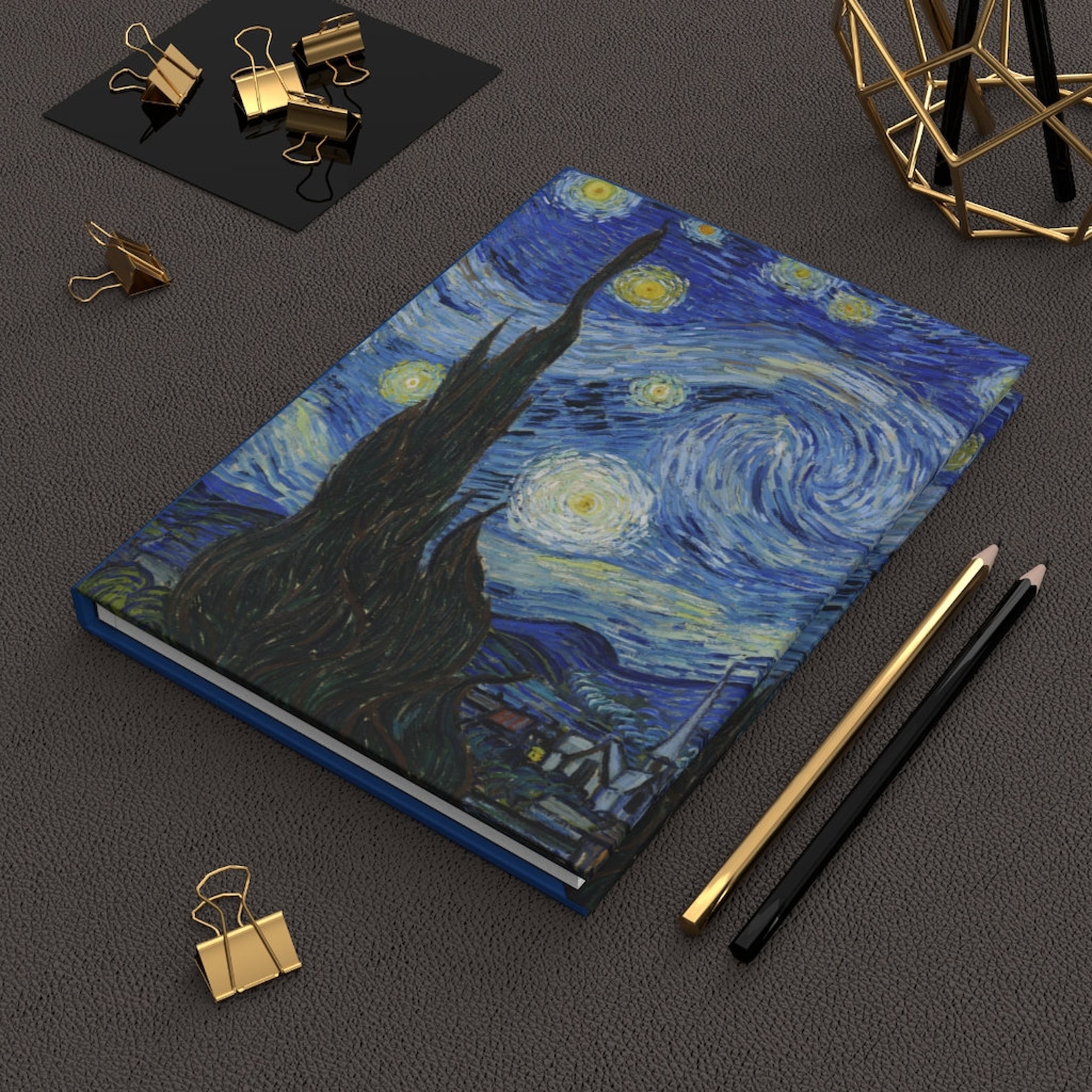 The Starry Night by Van Gogh Artwork Hardcover Journal Matte - Etsy