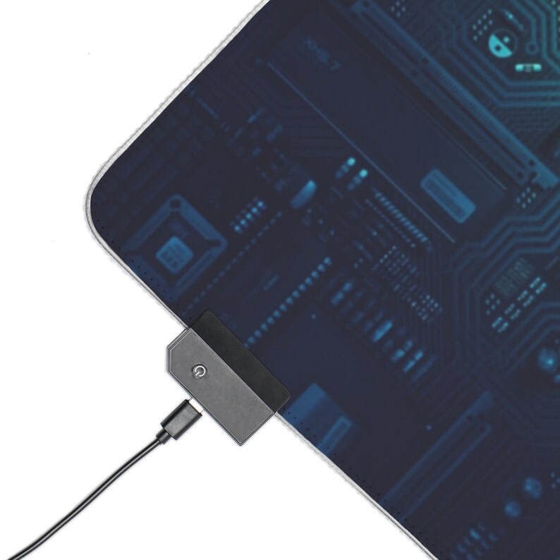 Geek Motherboard LED Gaming Mouse Pad, Desk Mat, Great Gift F Gamers ...