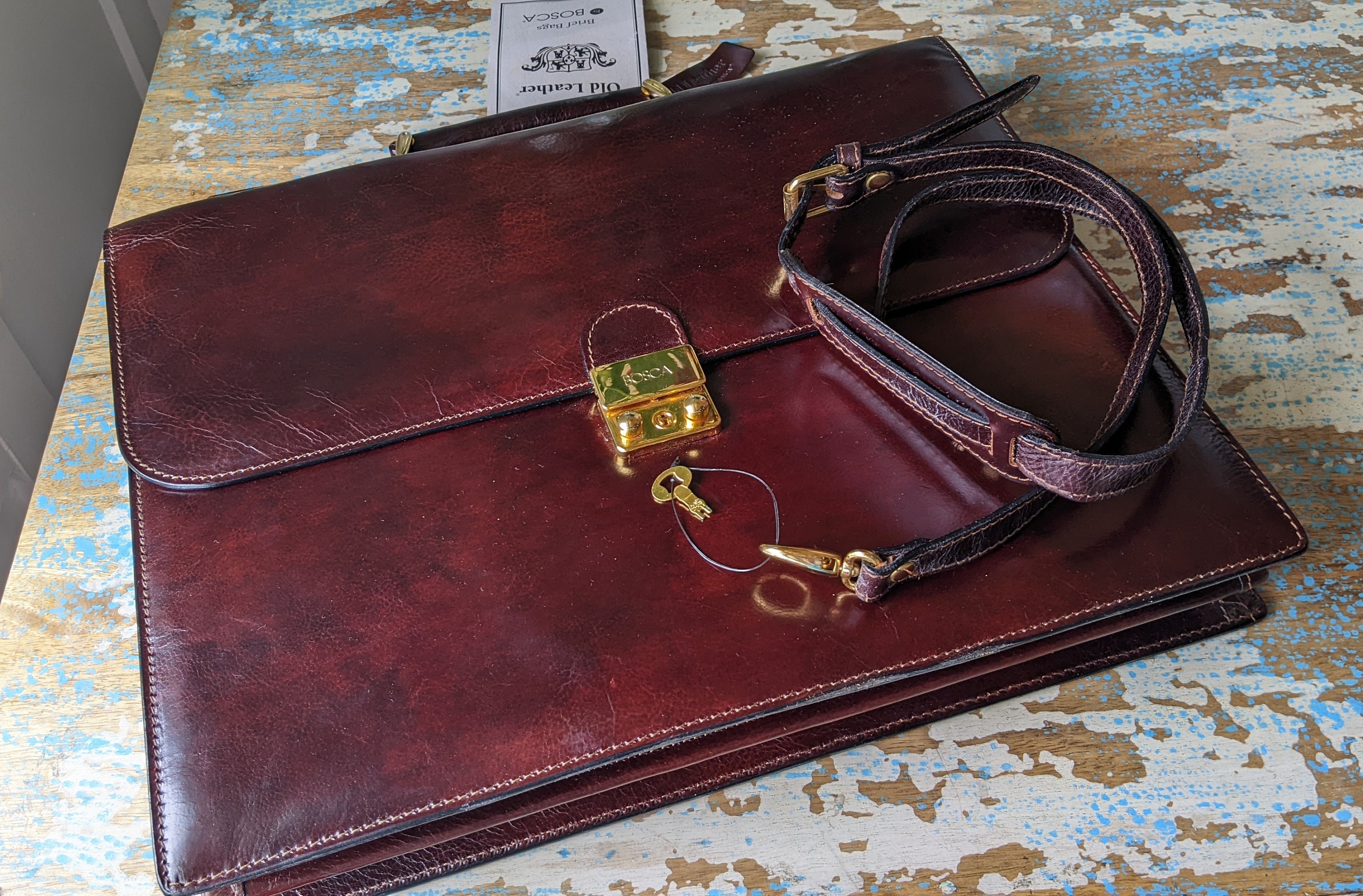 New Old Stock Bosca Briefcase, NWT Vintage Luxury Leather Briefcase - Etsy