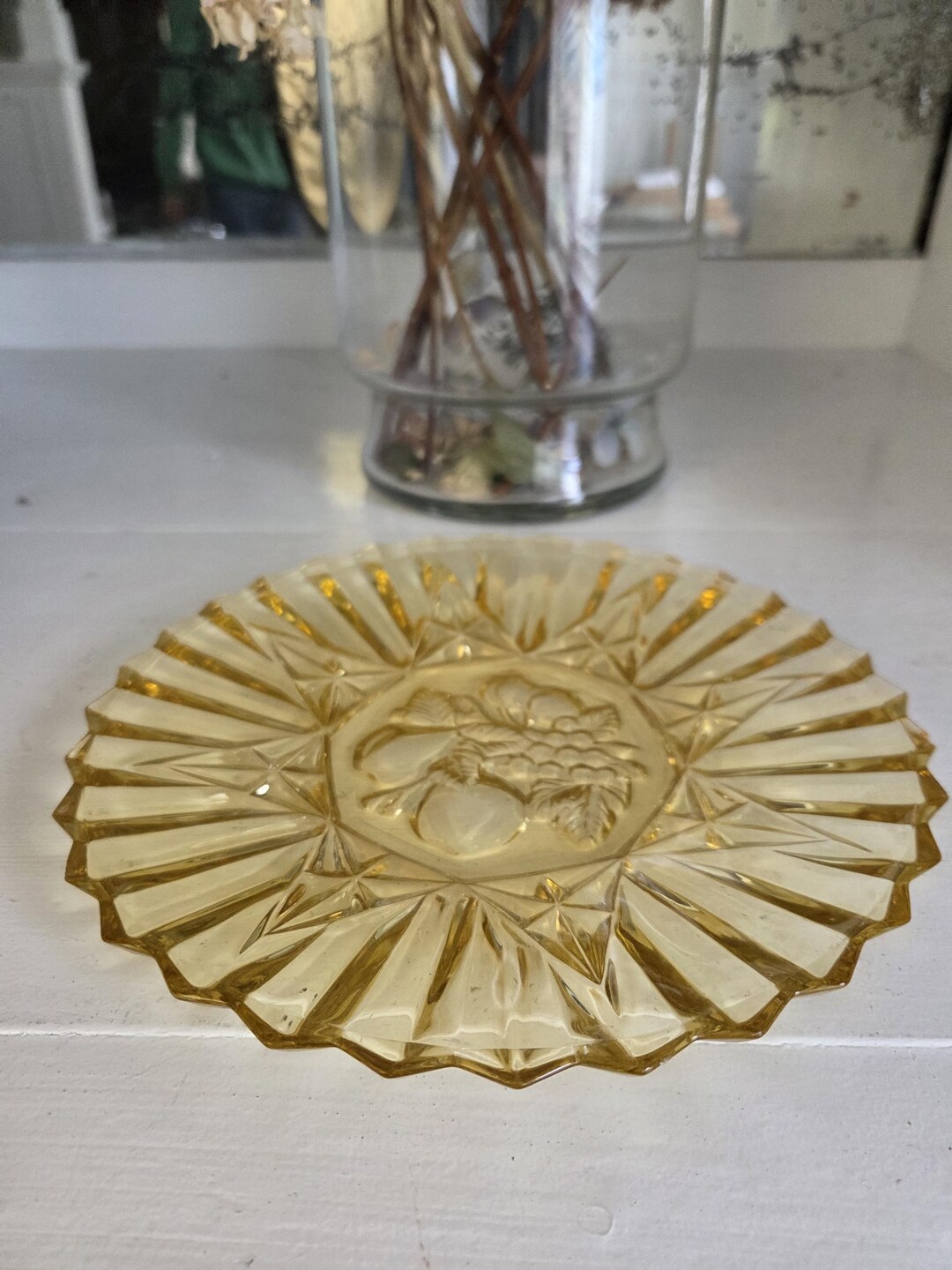 Vintage Amber Federal Glass Fruit Serving Dish - Etsy