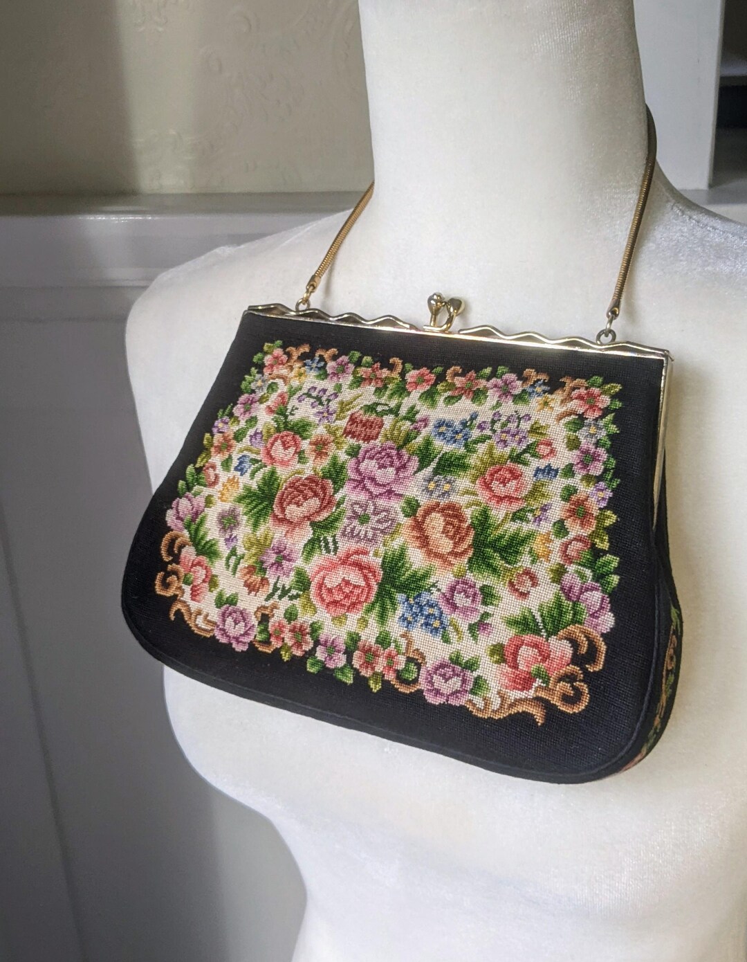 Vintage Austrian Micro Petit Point Bag New Old Stock Exquisite Needle ...