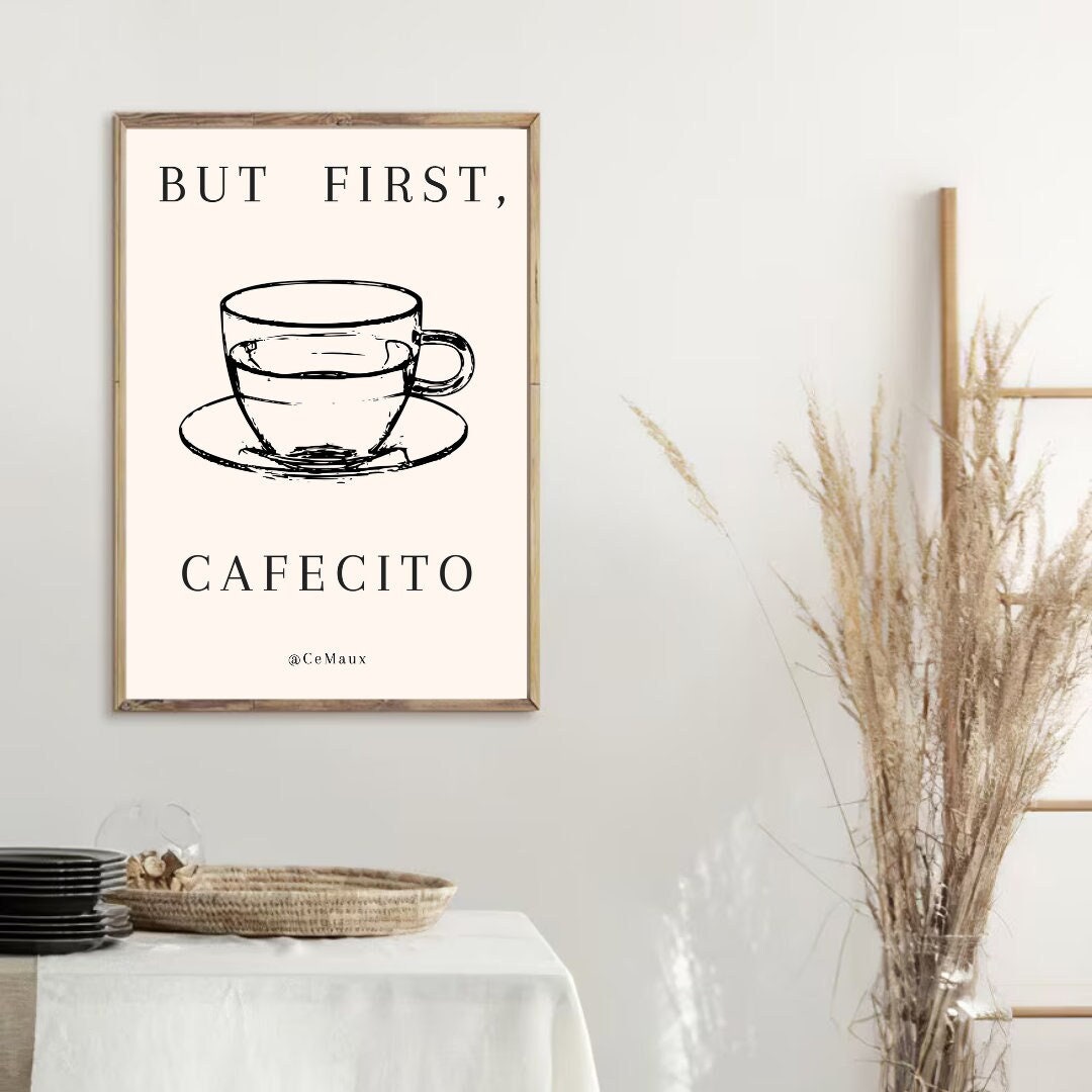 Spanish Art Printable - but First Cafecito - Etsy