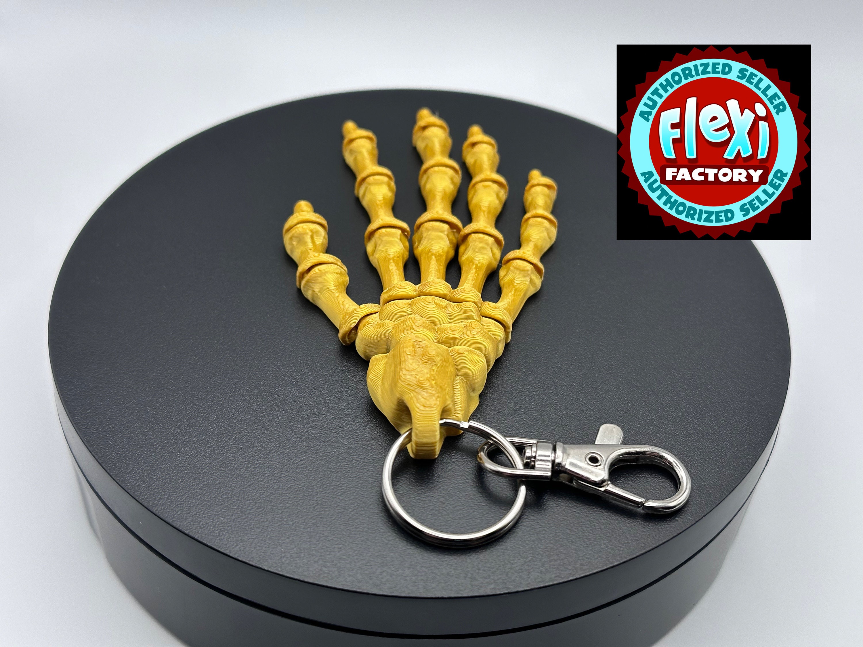Flexi Factory Skeleton Hand Keychain - Etsy