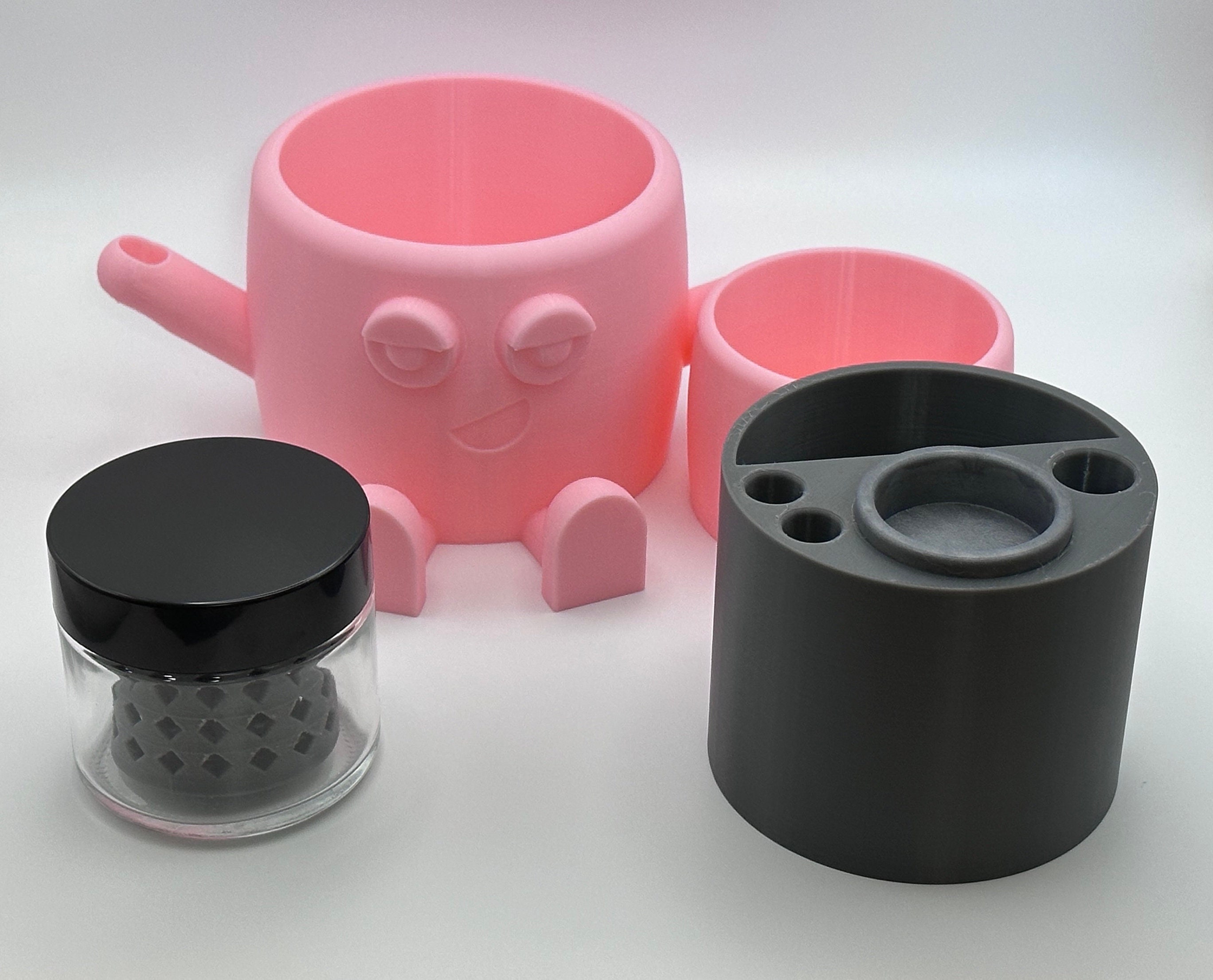 3D Printed Chill Buddy Organizer With Storage Jar and Sealed Lid ...