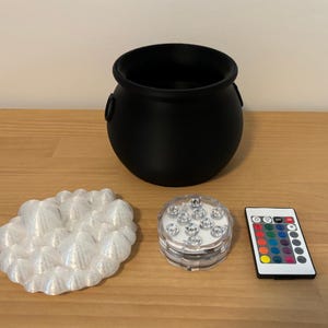 LED Cauldron With Remote - Color-changing Halloween Decor, Witch’s ...