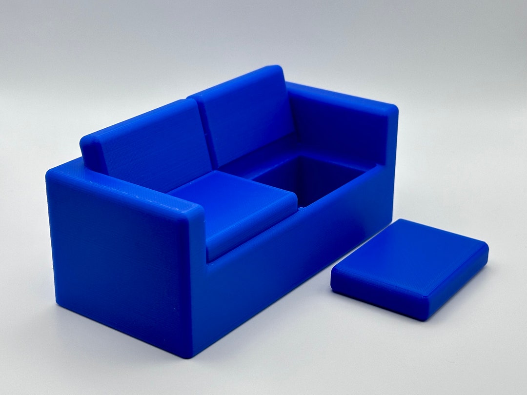 Charming Miniature World Couch With Removable Seats - Handcrafted Decor ...