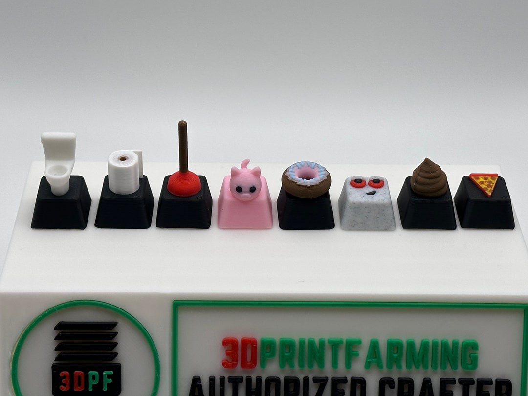 Chill Buddy Keycap Pizza Dookie Plunger Donut Toilet Paper Toilet Relax ...