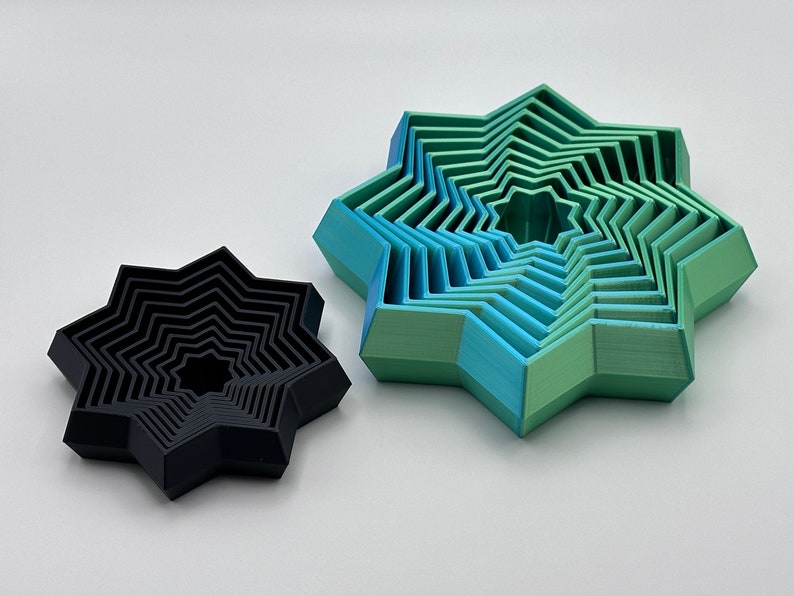 3D Printed Fidget Star Interactive Stress Relief Toy 4.5 - Etsy