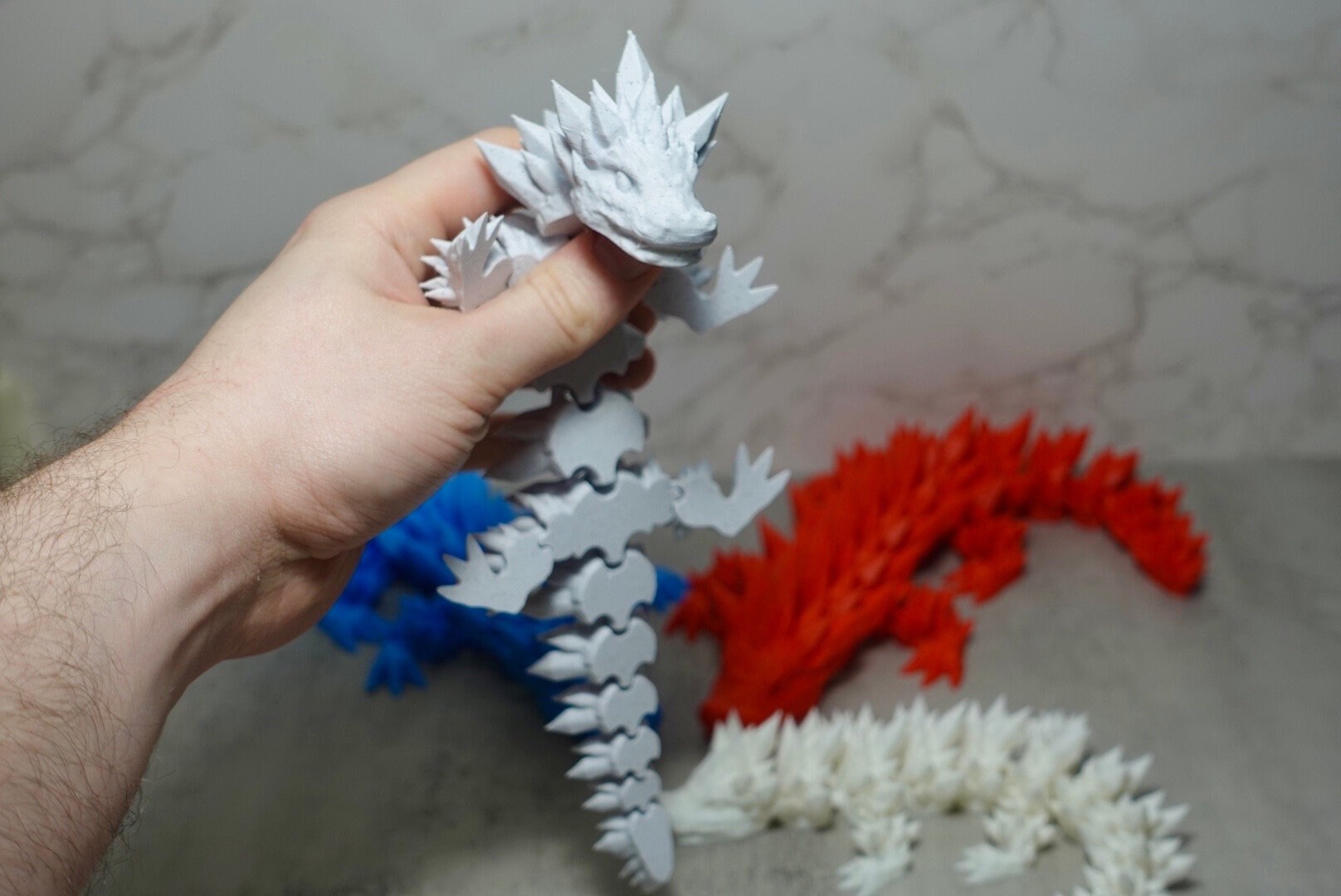 Articulated Quartz Dragon 3D Printed Reptile Sculpture - Etsy