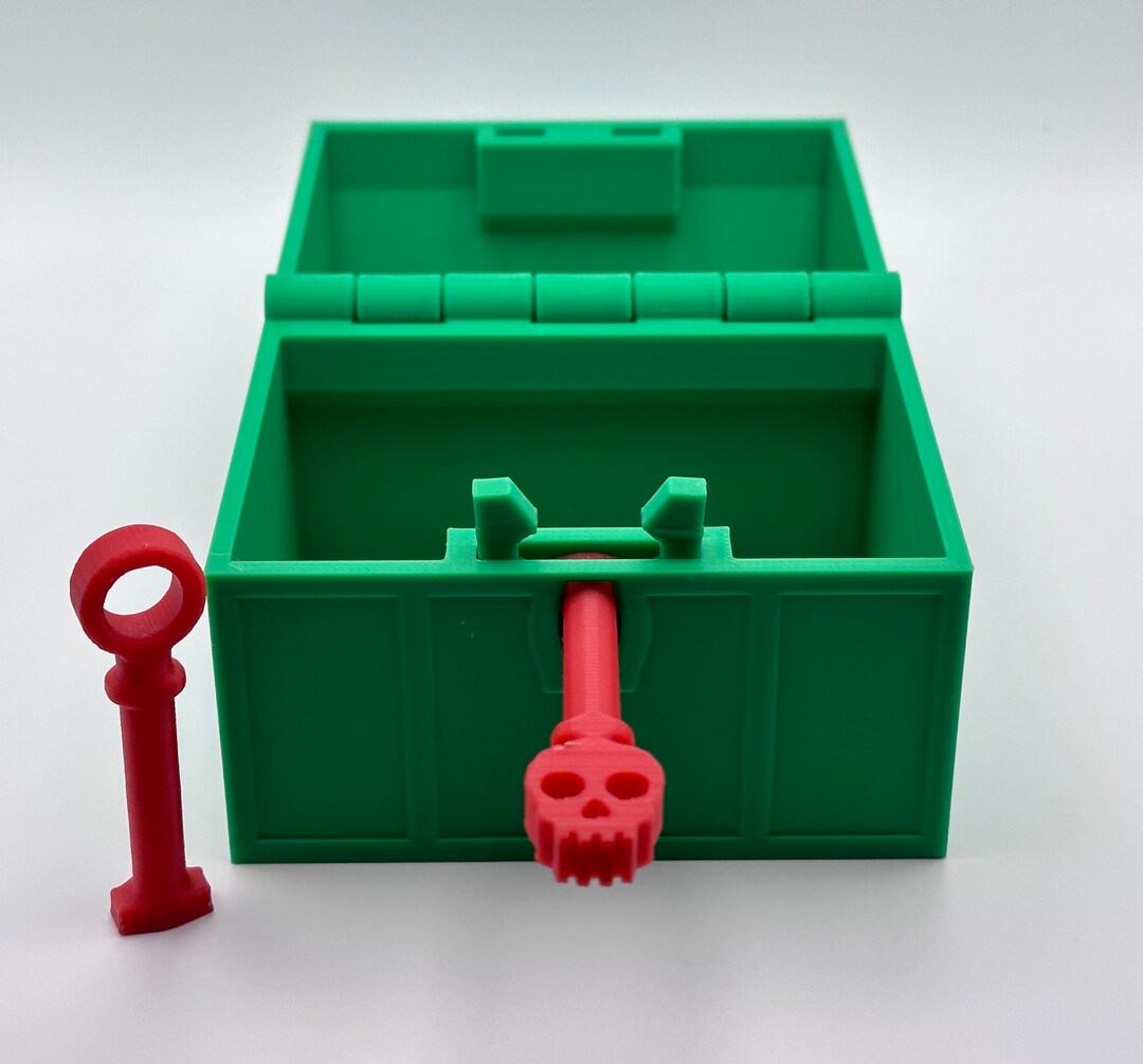 3D Printed Treasures Chest With Key. Primary Color is Treasure Chest ...