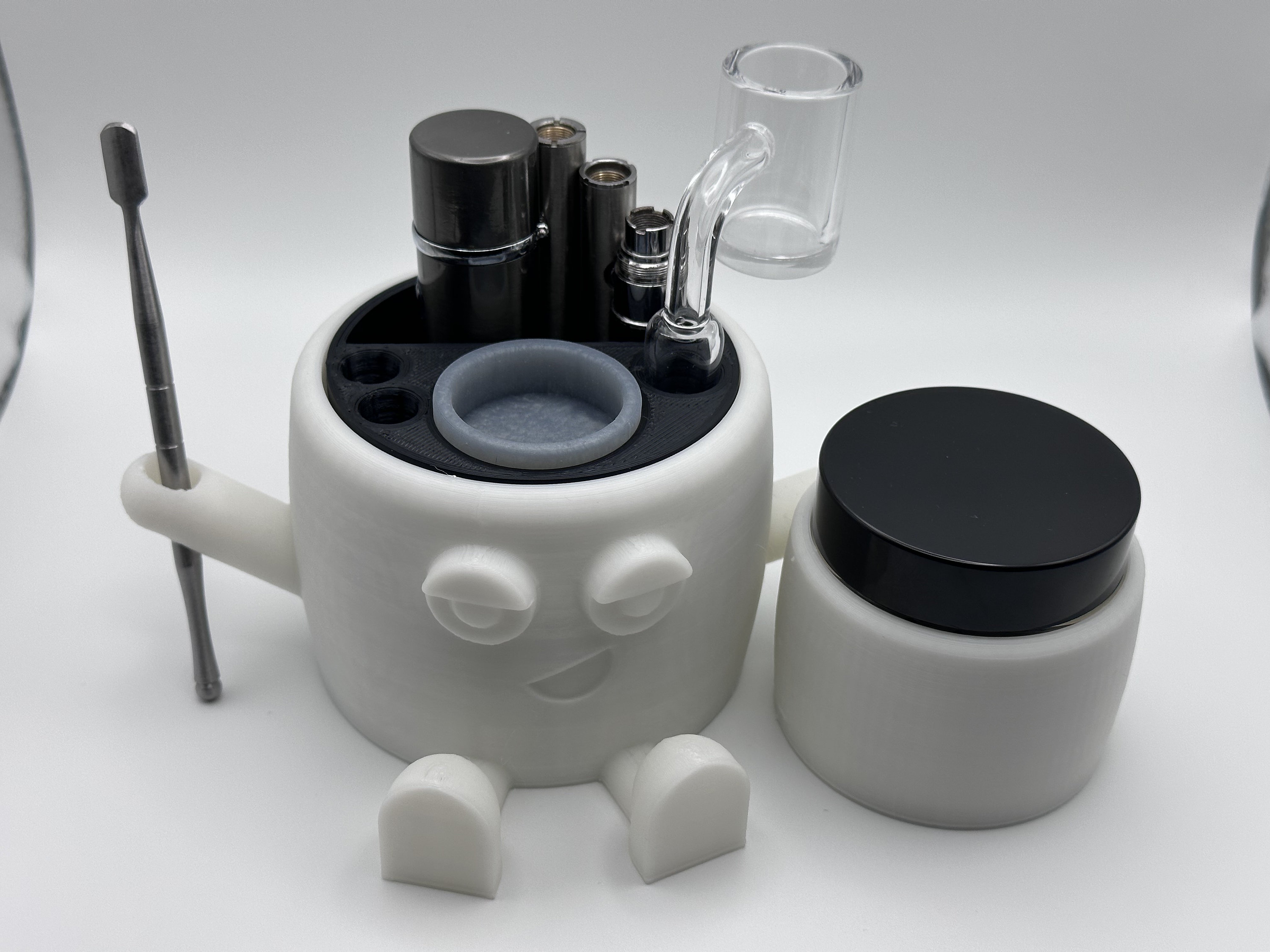3D Printed Chill Buddy Organizer With Storage Jar and Sealed Lid ...