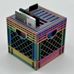 3D Printed Mini Milk Crate With SD, Micro SD Holder Slots - Compact and ...