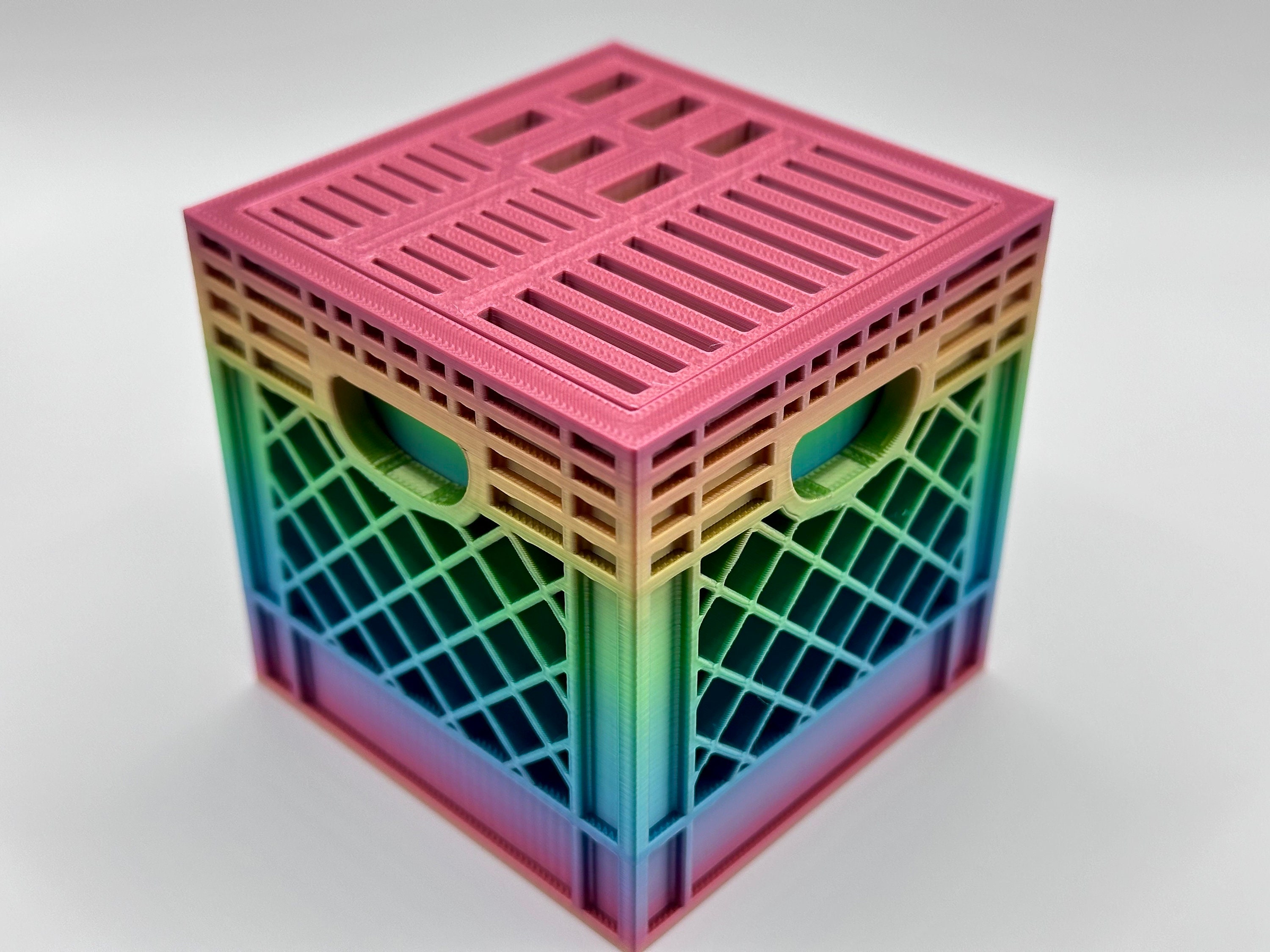 3D Printed Mini Milk Crate With SD, Micro SD, and USB Holder Slots ...