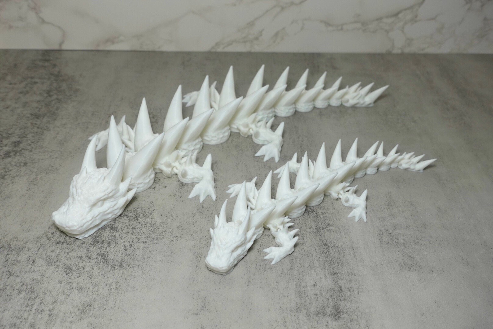 Articulated Bone Spike Dragon 3D Printed Reptile Sculpture - Etsy
