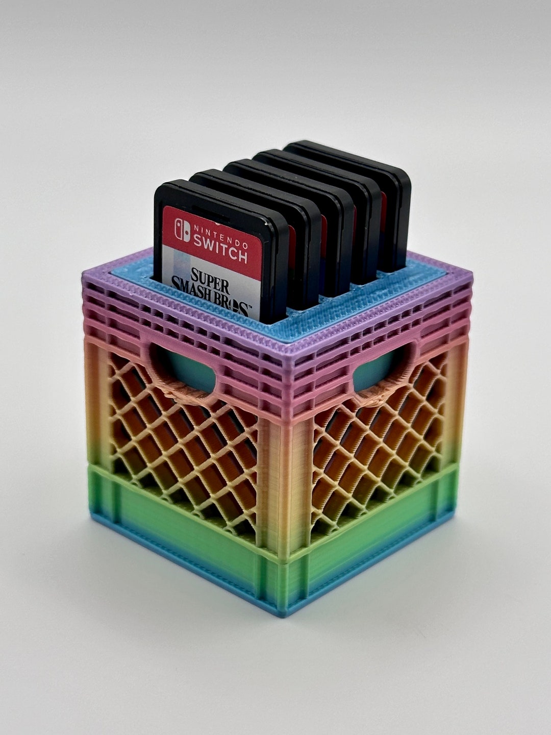 Vibrant Rainbow Mini Milk Crate With Fixed Inserts Choose From Nintendo ...