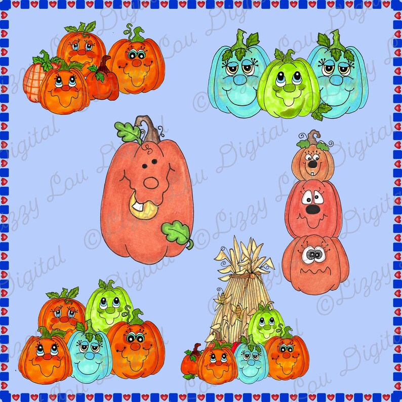 Just Pumpkins Clip Art. Images Are .png at 300dpi. Digital Files. for ...