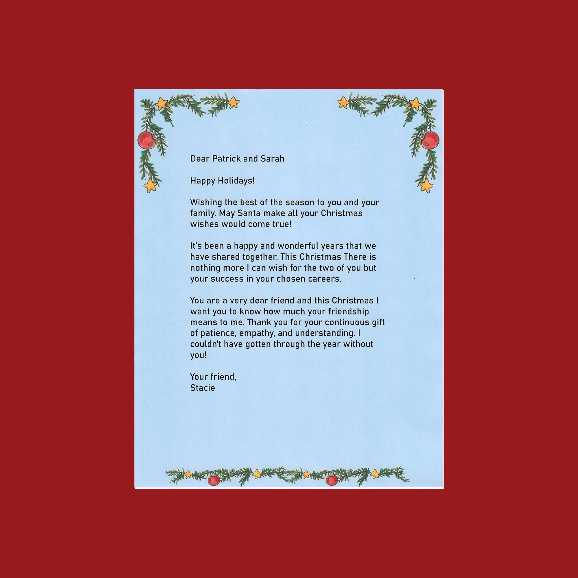 Christmas Letter Paper. for Writing Christmas Letters, Printing ...