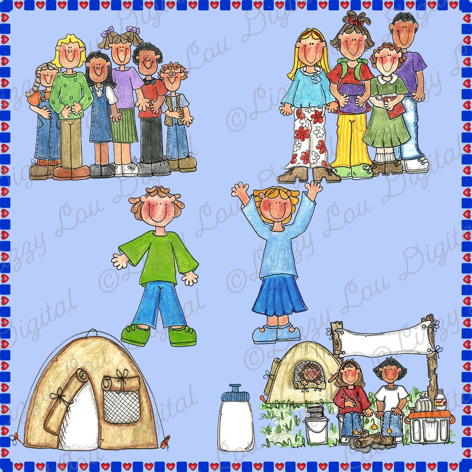 Young Women Clip Art. Images Are .png at 300dpi. Digital Files. for ...